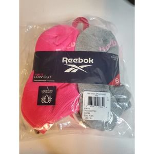 Reebok | Accessories | Reebok Girls Low Cut Socks 6 Pairs Pink Grey ...